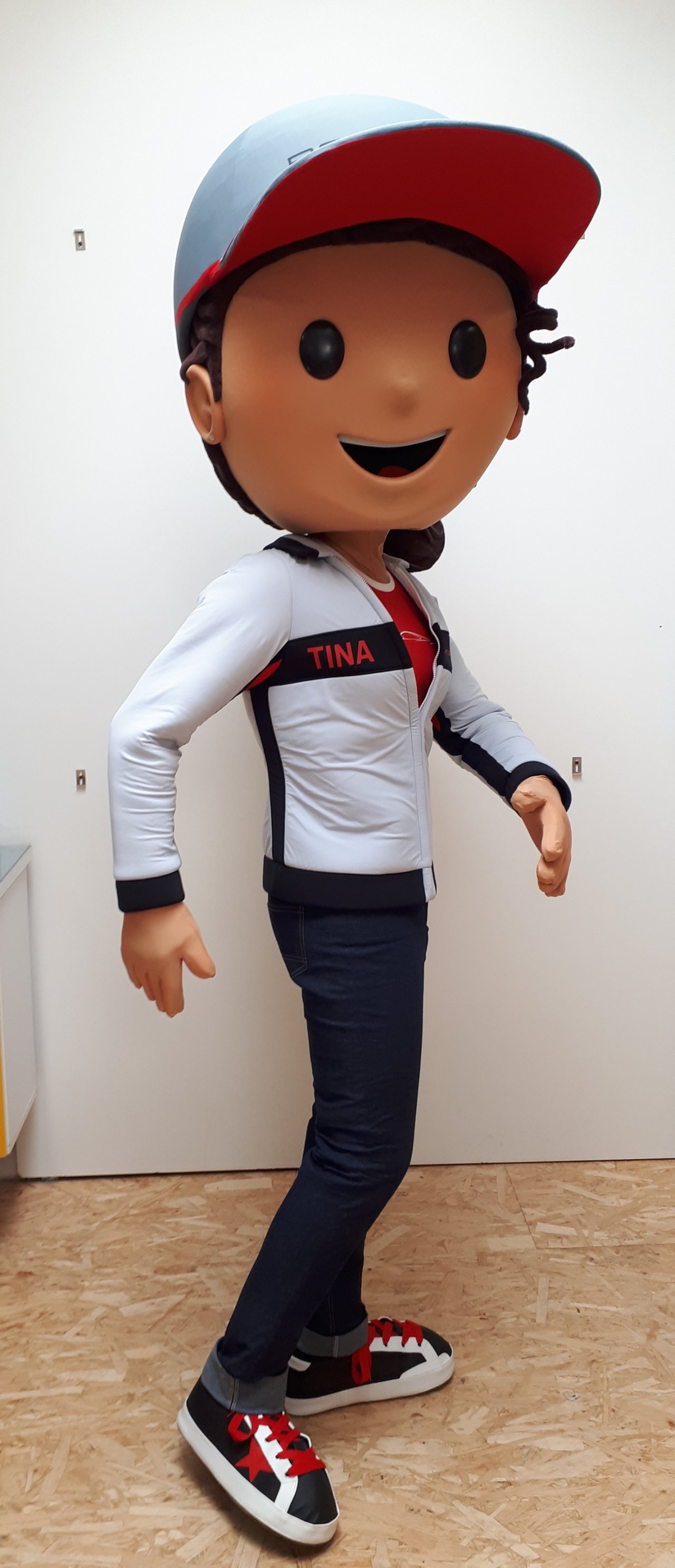 Tina Turbo costume, Maskottchen, Werbefigur, Puppenbau, Großfigur